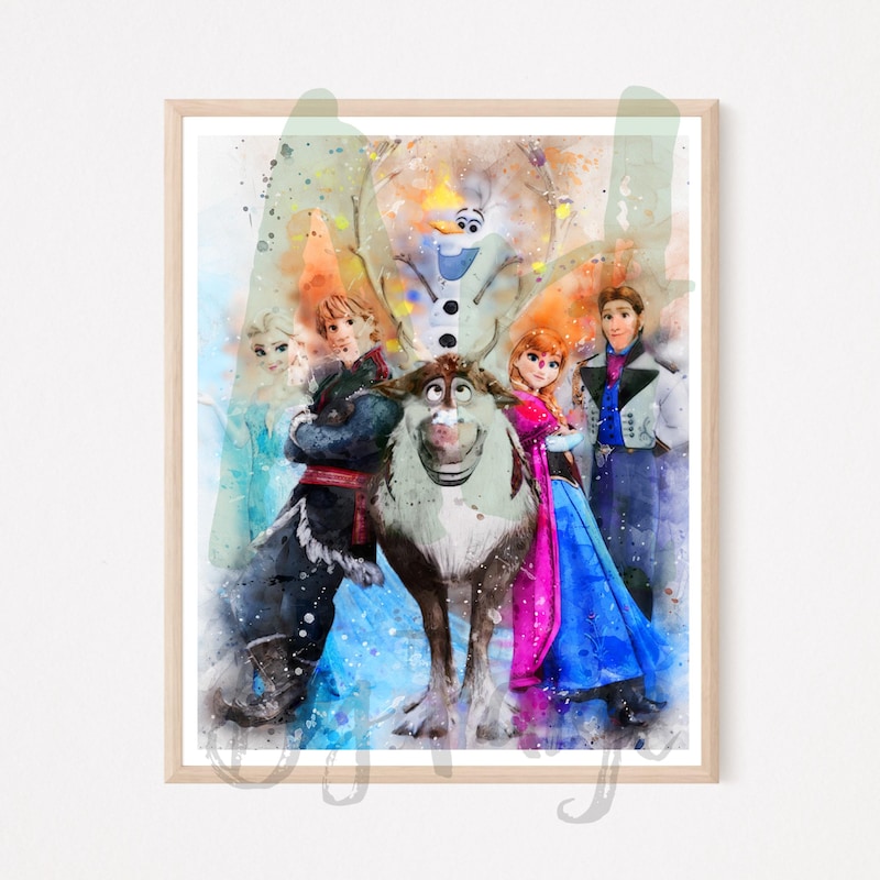 Frozen Watercolor - Etsy