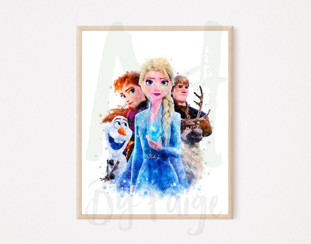 Frozen Watercolour Art Print - Etsy
