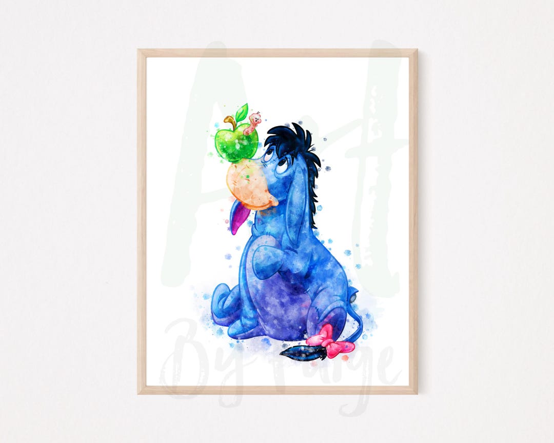 Winnie the Pooh: Eeyore Watercolour Art Print - Etsy