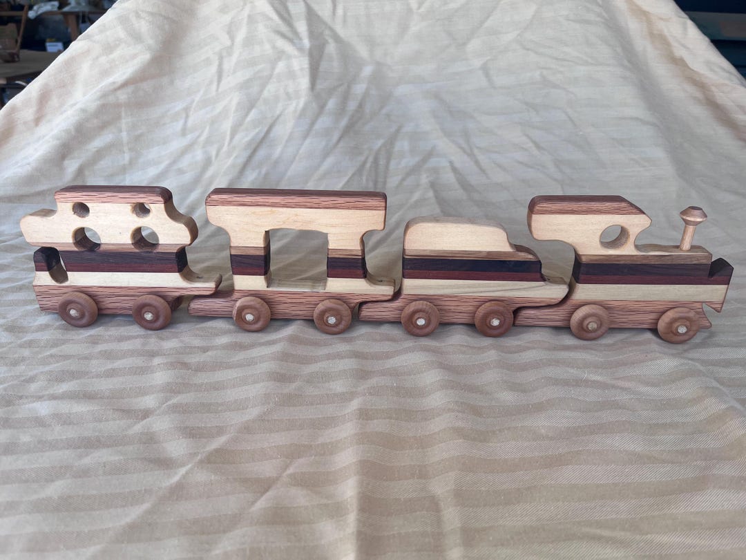 Handcrafted Wooden Toy Train / Recycled Wood / Christmas Train / Childs ...