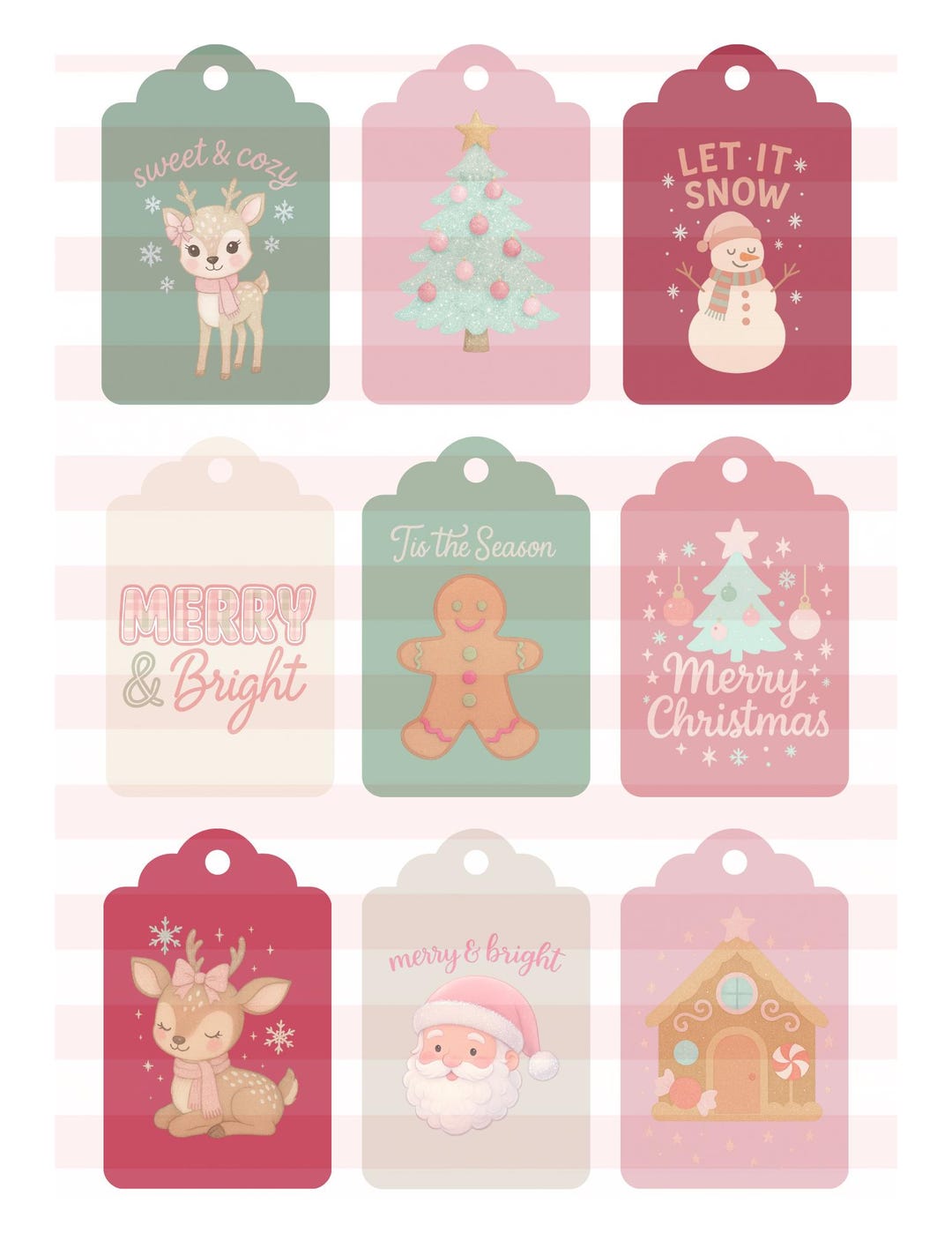 Printable, Editable Christmas Gift Tags, Gift Tags, Kids - Etsy Australia