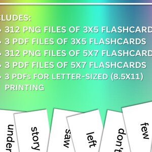 English Sight Words: FLASHCARD BUNDLE Printable Flashcards for ...