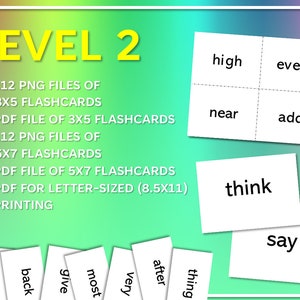 English Sight Words: FLASHCARD BUNDLE Printable Flashcards for ...