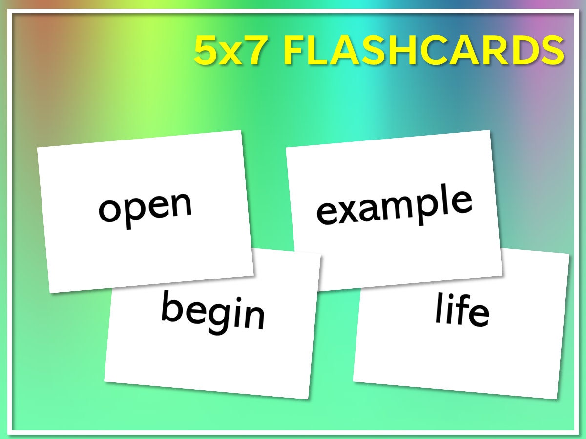 English Sight Words: FLASHCARD BUNDLE Printable Flashcards for ...