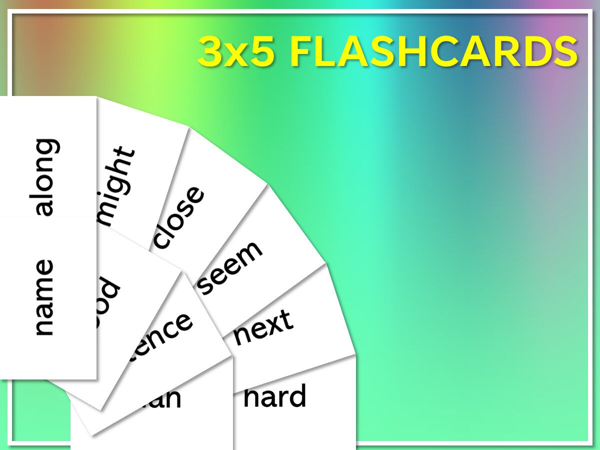 English Sight Words: FLASHCARD BUNDLE Printable Flashcards for ...