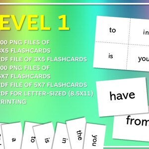 English Sight Words: FLASHCARD BUNDLE Printable Flashcards for ...