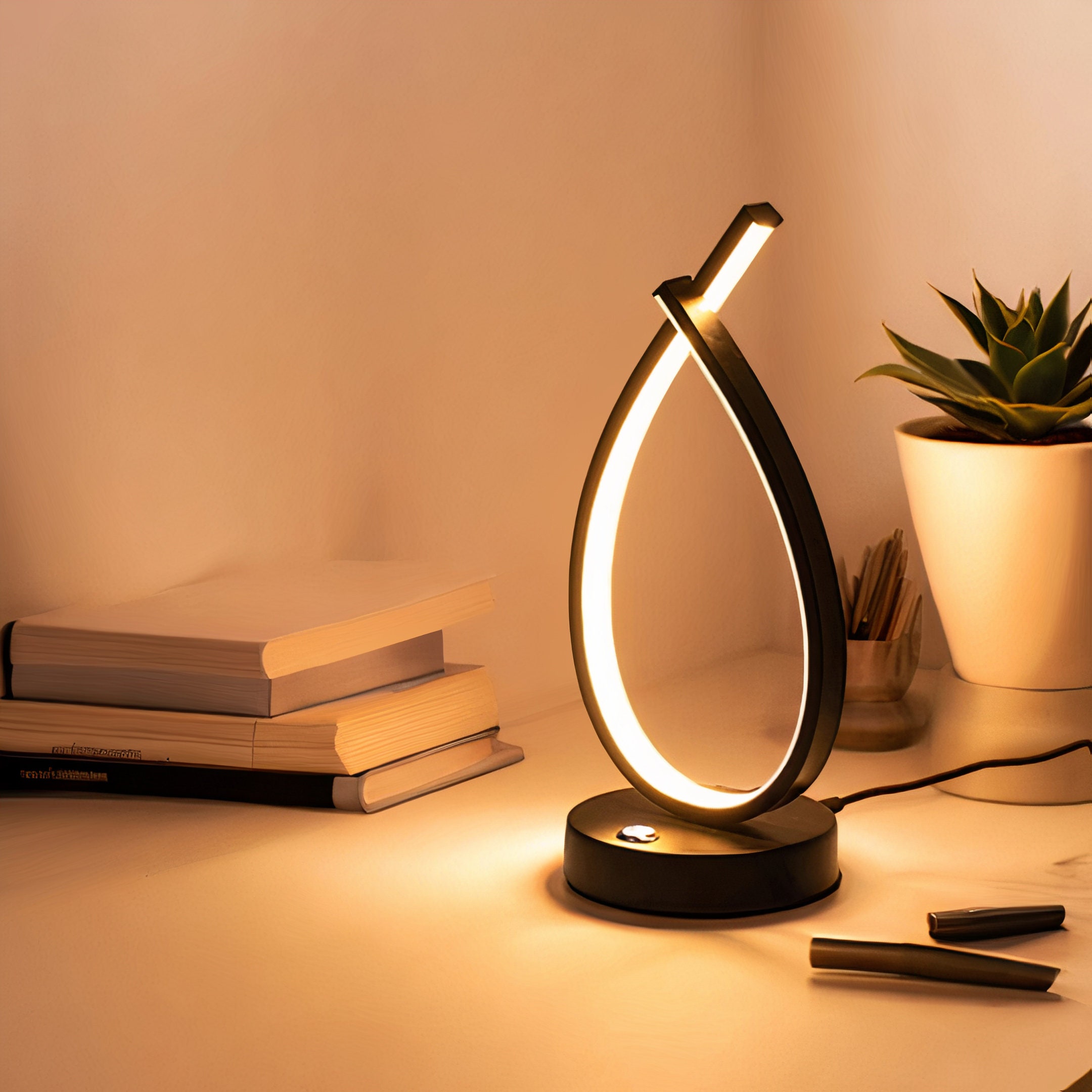 Modern LED Table Lamp . Bedside Table Light . Bedroom Accessories ...