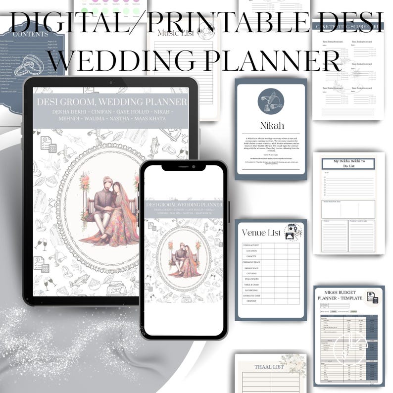 Digital Desi Wedding Planner, Printable, Editable. ALL-IN-ONE Function ...