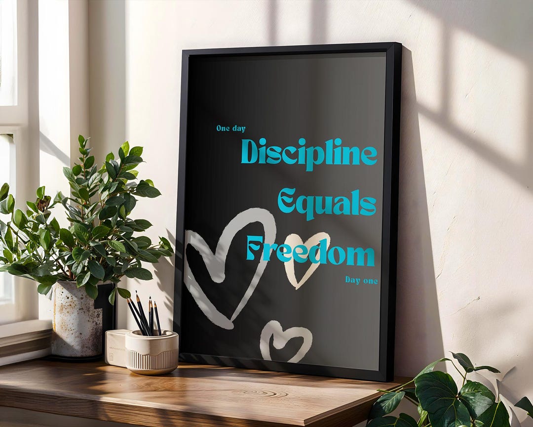 Discipline Motivational Quote Art: Funny Office Decor (instant Download ...