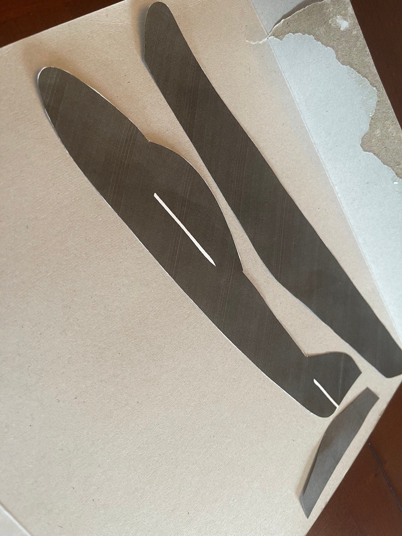 Cardboard Airplane Template - Airplane Cutout on Paper Cardboard ...