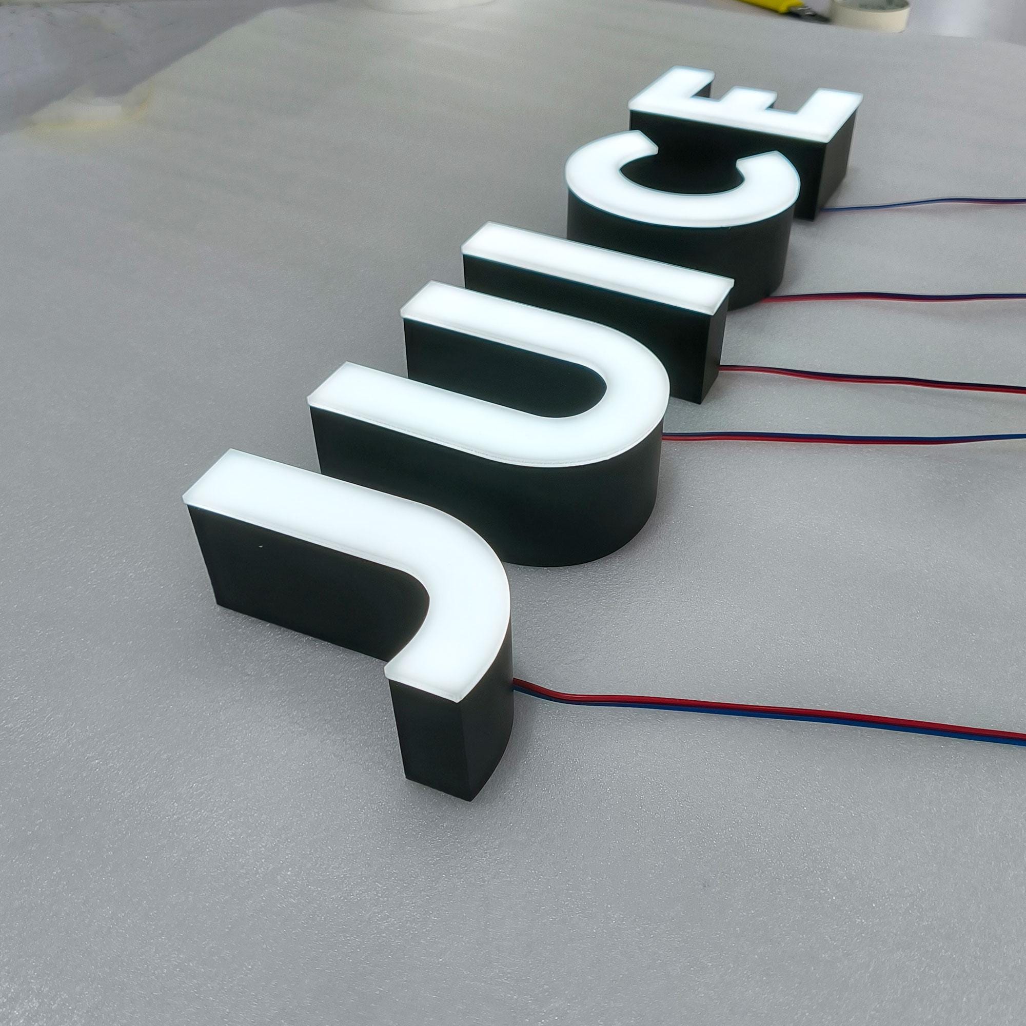 3D Custom Illuminated Sign, Storefront Sign Channel Letters, Front Lit ...