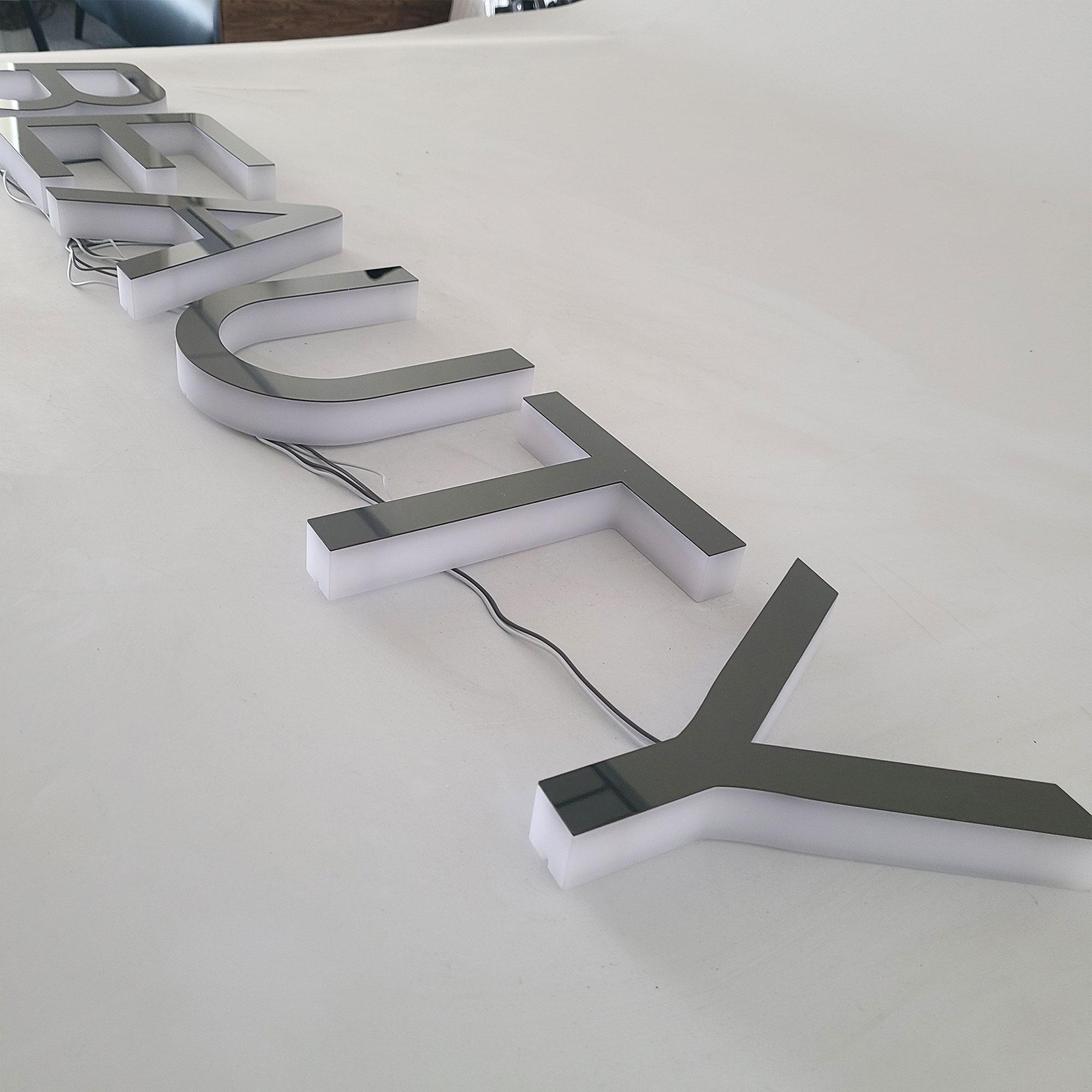 LED Side-lit Acrylic Sign Letters， 3D Mini Letters，beauty Salon ...