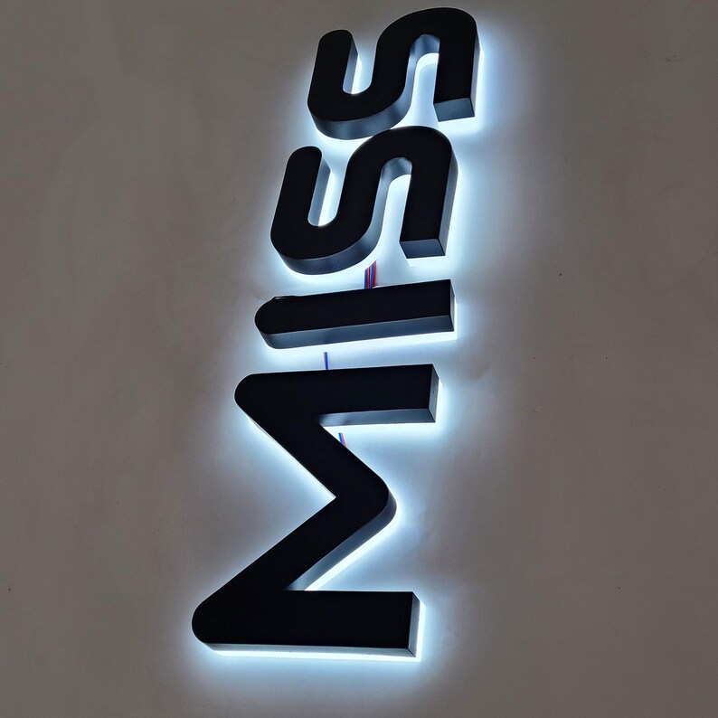 Custom Stainless Steel Backlit Sign, 3D Channel Lettters, Store Front ...