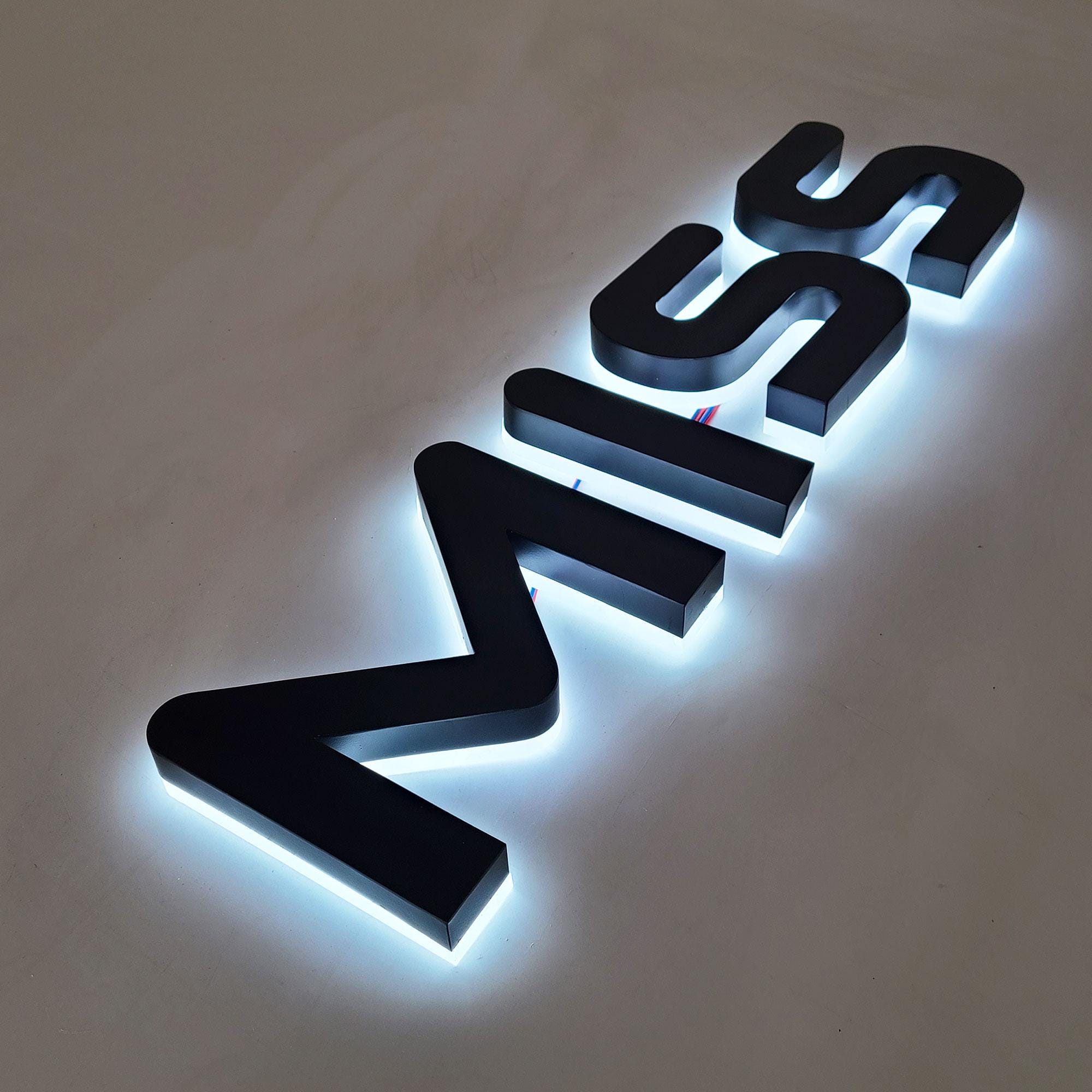 Custom Stainless Steel Backlit Sign, 3D Channel Lettters, Store Front ...