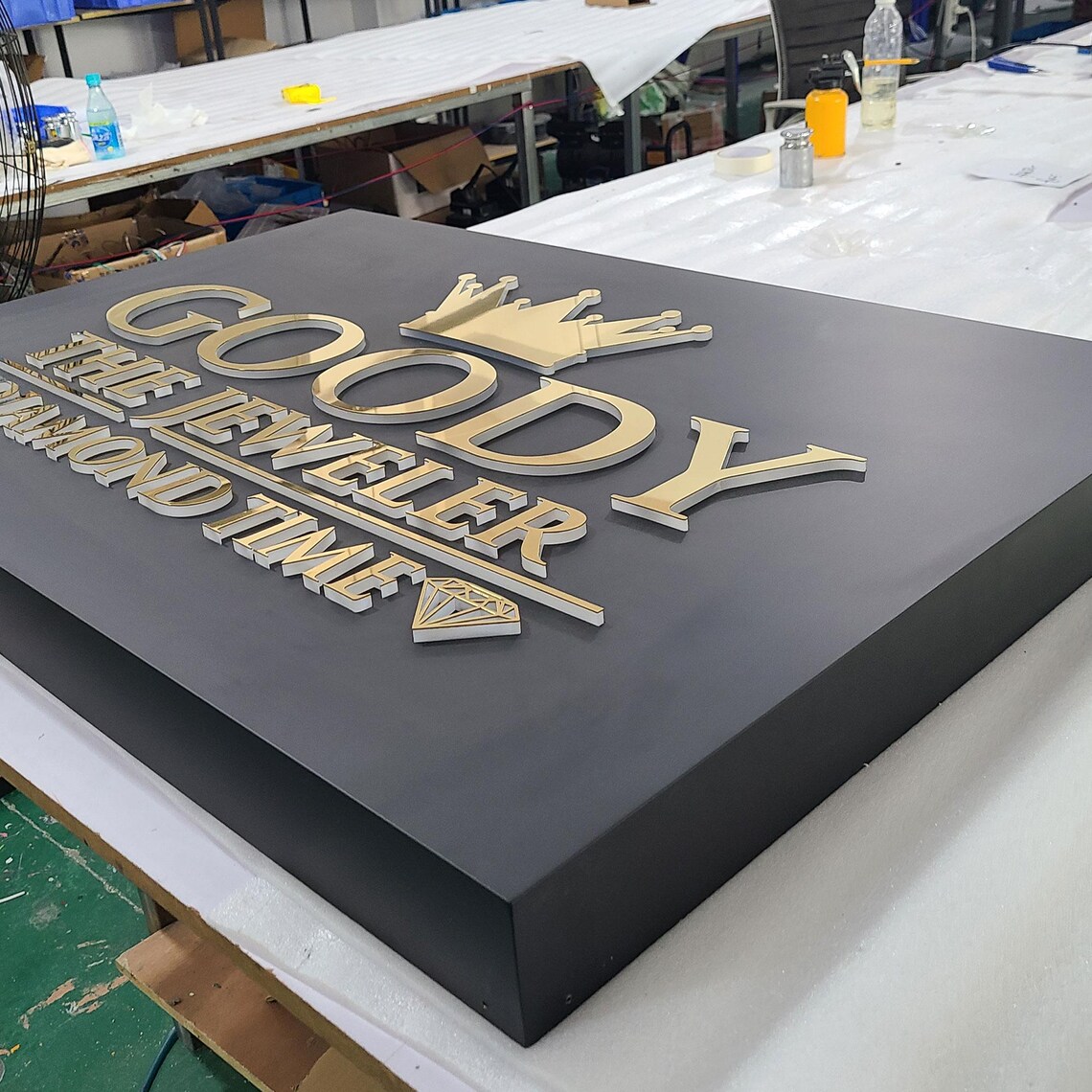 Custom Business Light Box Sign,wall Logo Sign,business Sign,outdoor ...