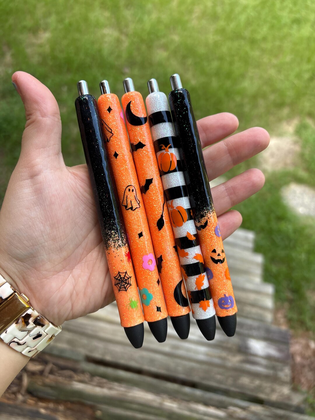 Halloween Glitter Pens – Cute Fall Writing Pens With Ghosts, Pumpkins ...