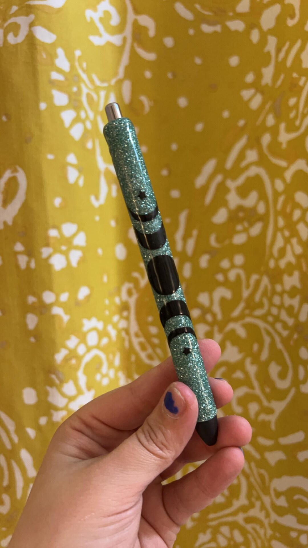 Personalized Moon Phases Glitter Pen - Custom Ink Pen, Cute Teacher ...