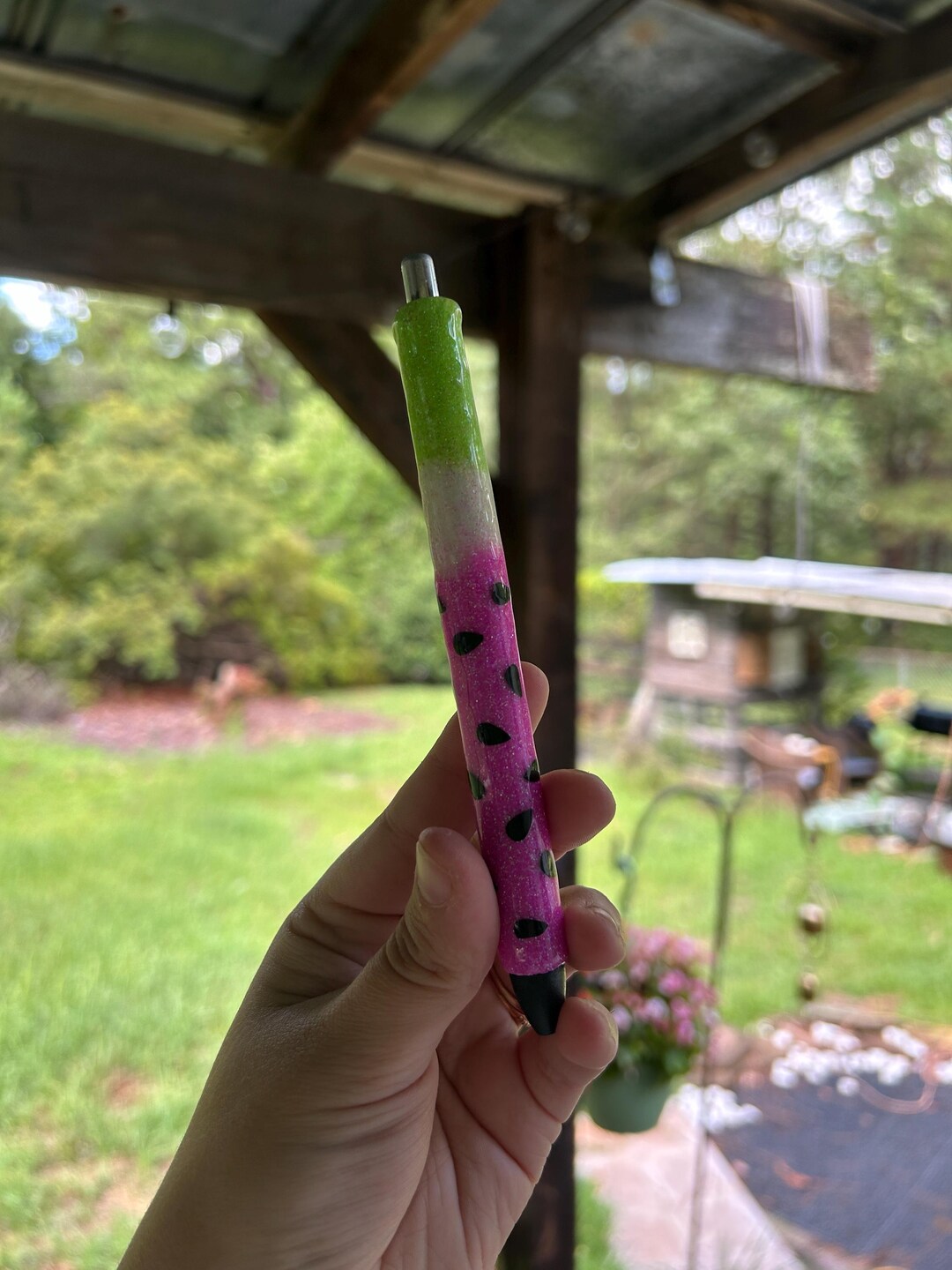 Personalized Watermelon Glitter Pen - Custom Ink Pen, Cute Teacher Gift ...