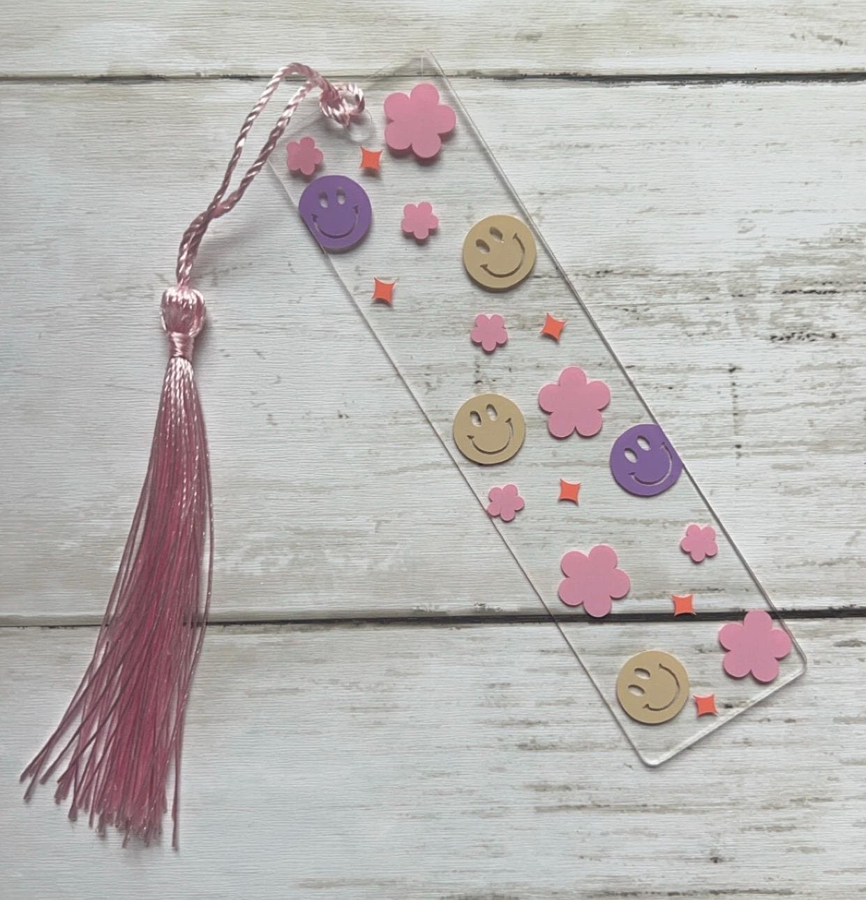 Boho Smiley Face Bookmark | Tassel | Bookworm | Readers - Etsy