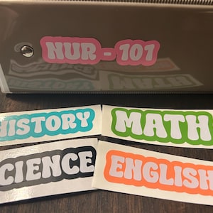 School Notebook Subject Labels | Back to School | Organization Labels ...