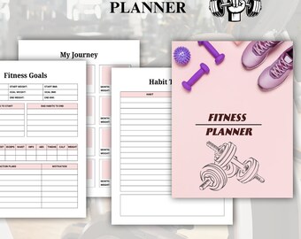 Nutrition Planner, Meal Tracker, Printable Workout Tracker, BUNDLE ...