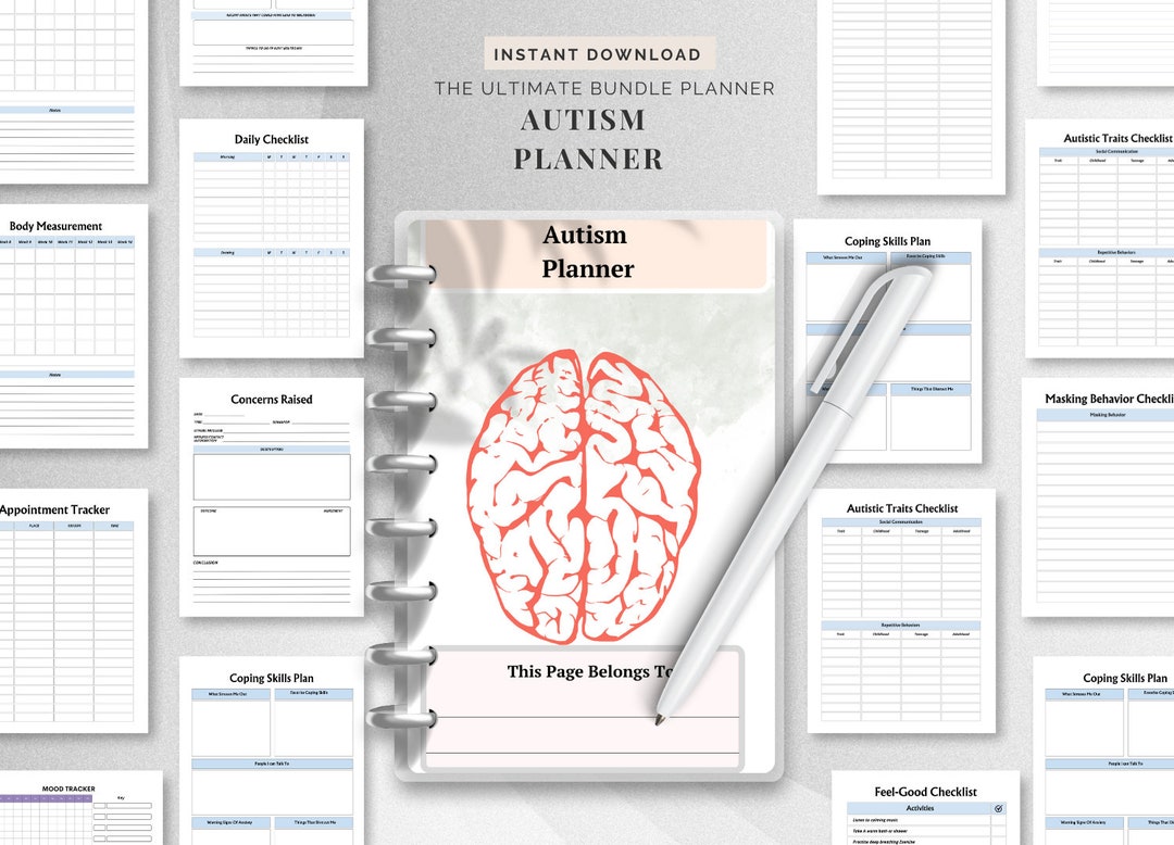 Autism Planner Printable and Editable Special Needs Organizer ...