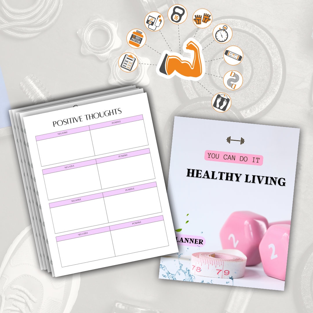 Healthy Living Planner Printable | Healthy Lifestyle Tracker | Fitness ...