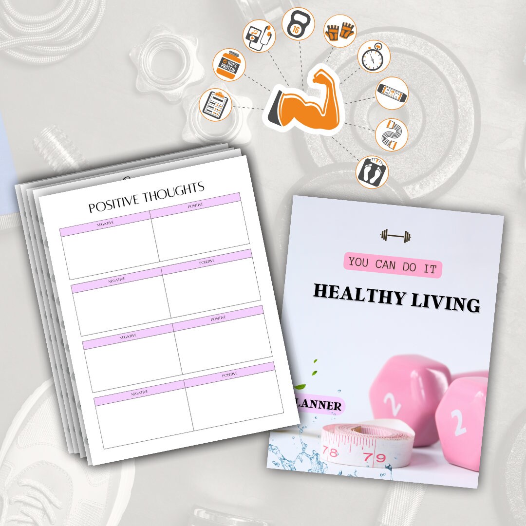 Healthy Living Planner Printable Healthy Lifestyle Tracker Fitness ...