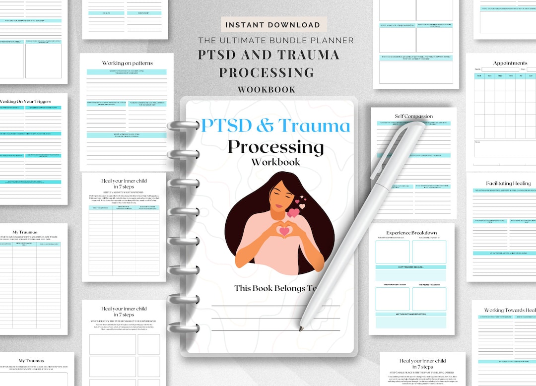 PTSD Worksheets Trauma Processing Journal Prompts Ptsd Planner Dbt CBT ...