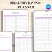 Healthy Living Planner Printable Healthy Lifestyle Tracker Fitness ...