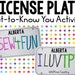 License Plate Get-to-know You Activity canada & United - Etsy
