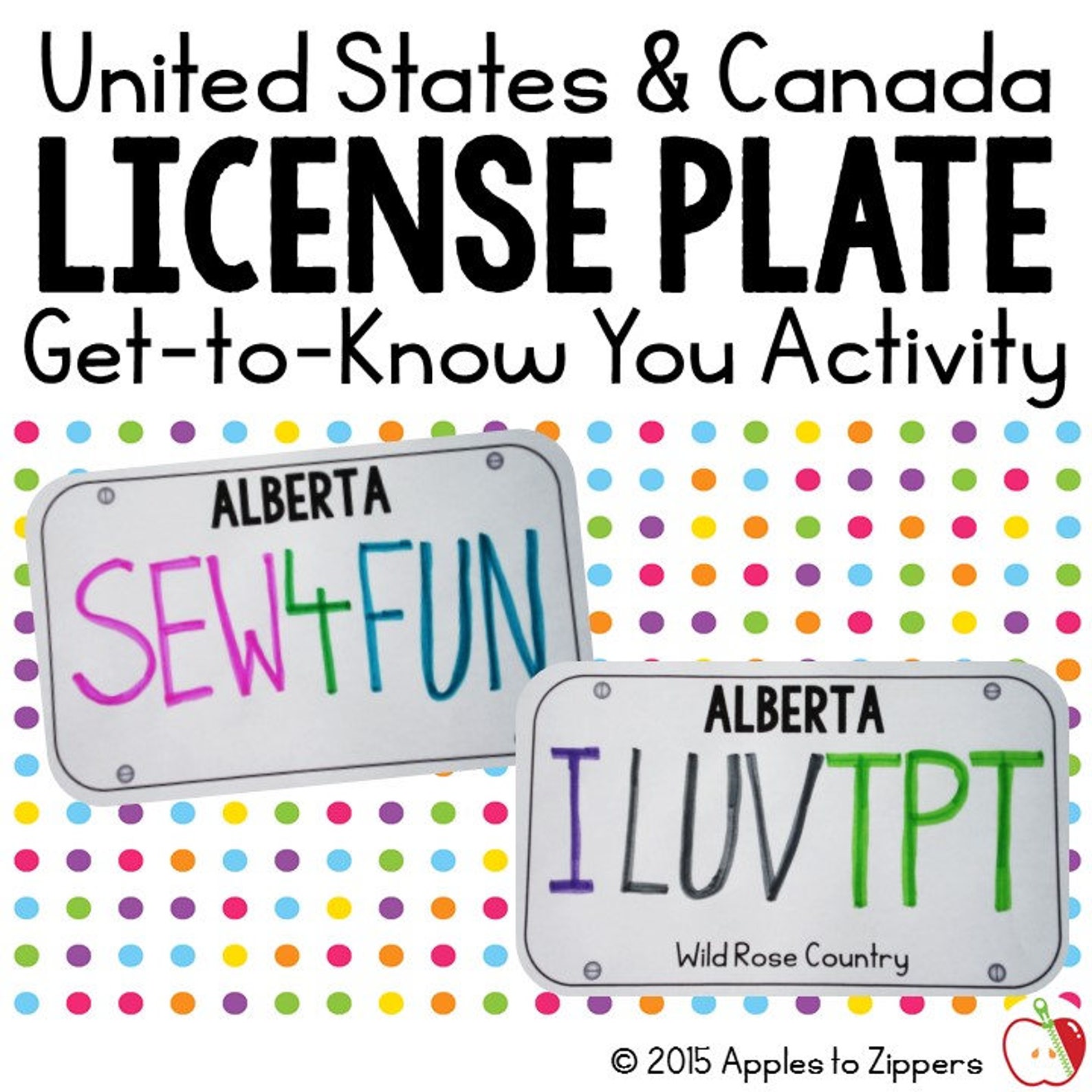 License Plate Get-to-know You Activity canada & United - Etsy