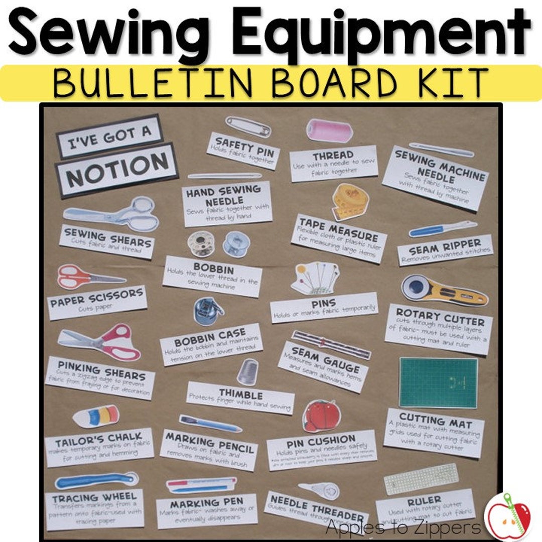 Sewing Equipment Bulletin Board Kit - Etsy