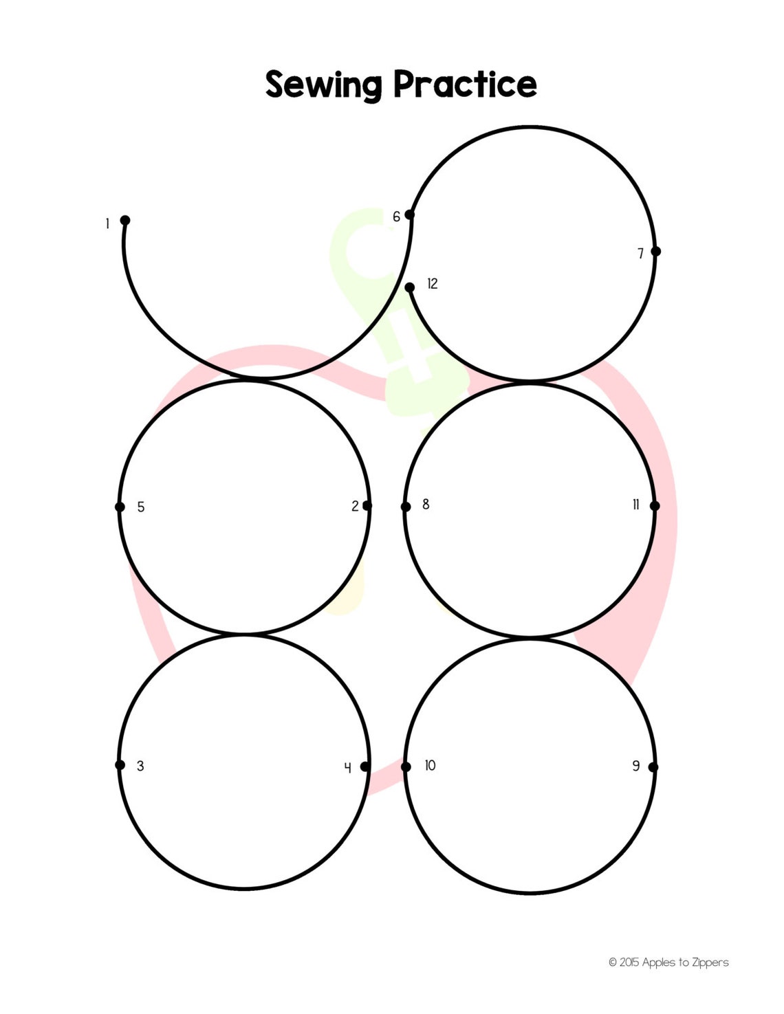 Practice Sewing Worksheets | Etsy