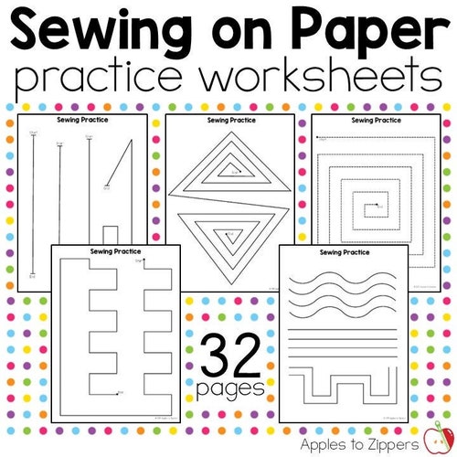 Practice Sewing Worksheets - Etsy