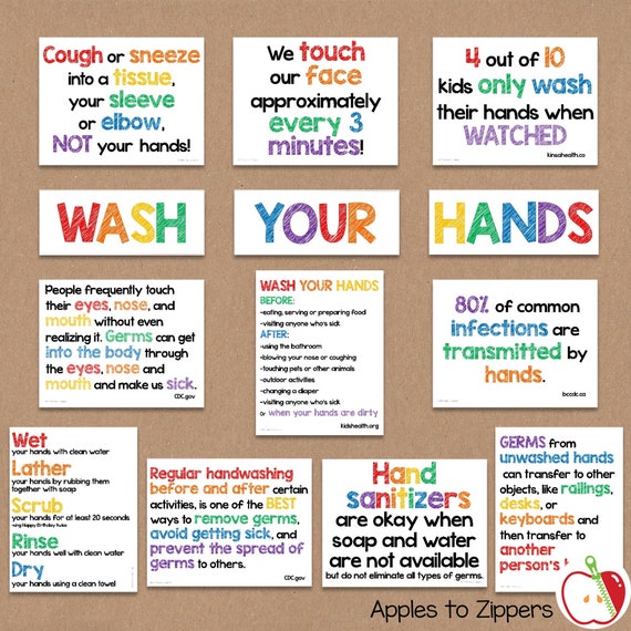 Wash Your Hands Bulletin Board Kit - Etsy