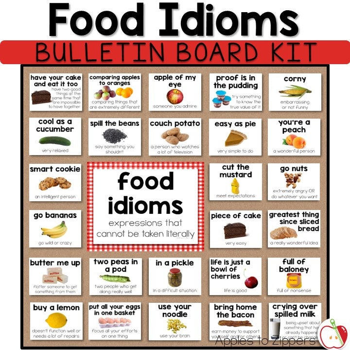 Food Idioms Bulletin Board Kit - Etsy