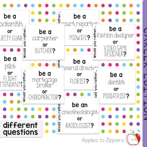 Would You Rather? Career Edition Activity - Etsy