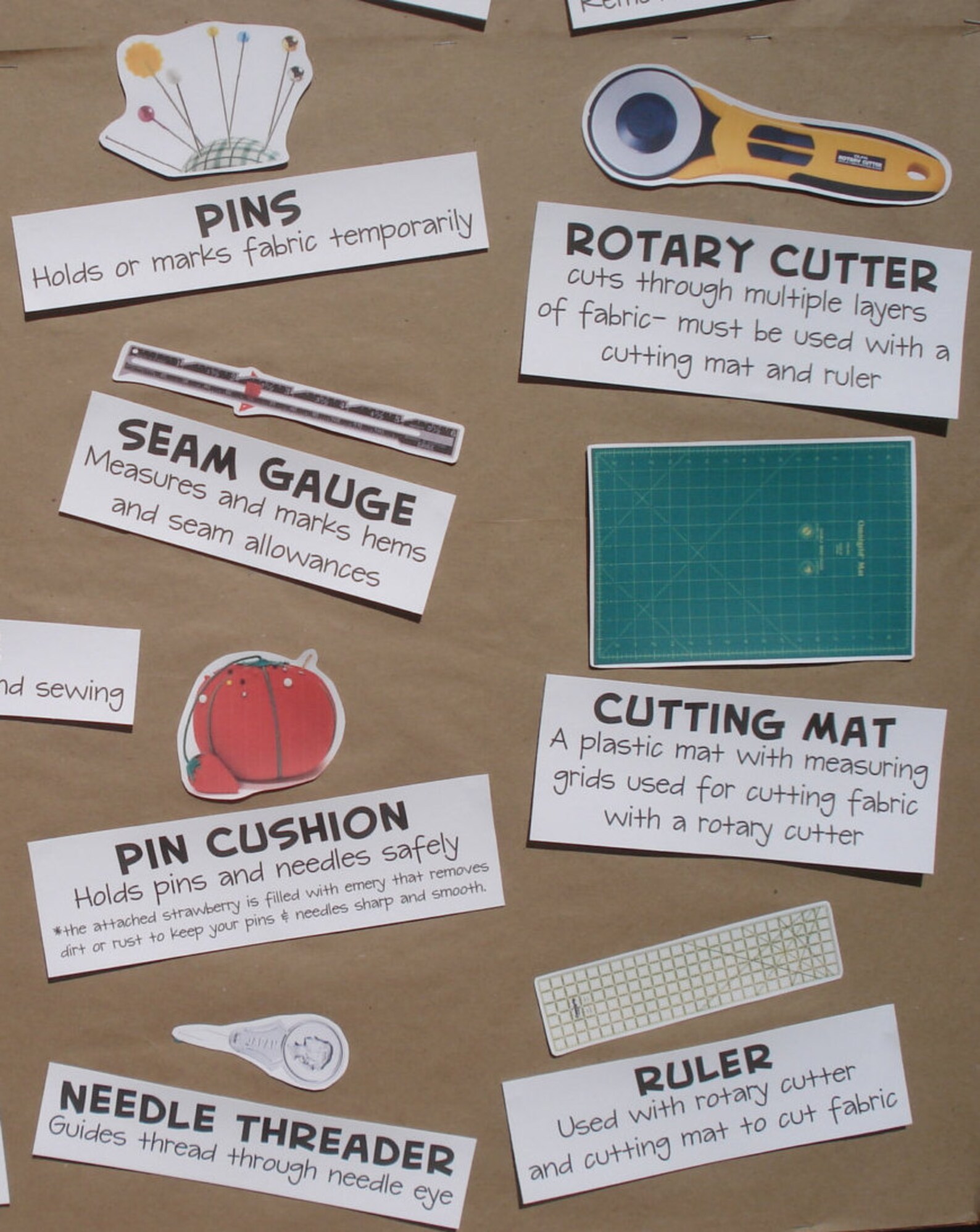 Sewing Equipment Bulletin Board Kit - Etsy