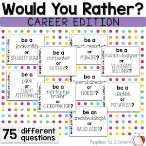 Would You Rather? Career Edition Activity - Etsy