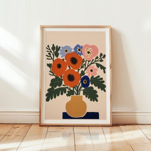 Floral Art Print, Wildflower Art, Aesthetic Wall Decor, Still Life ...