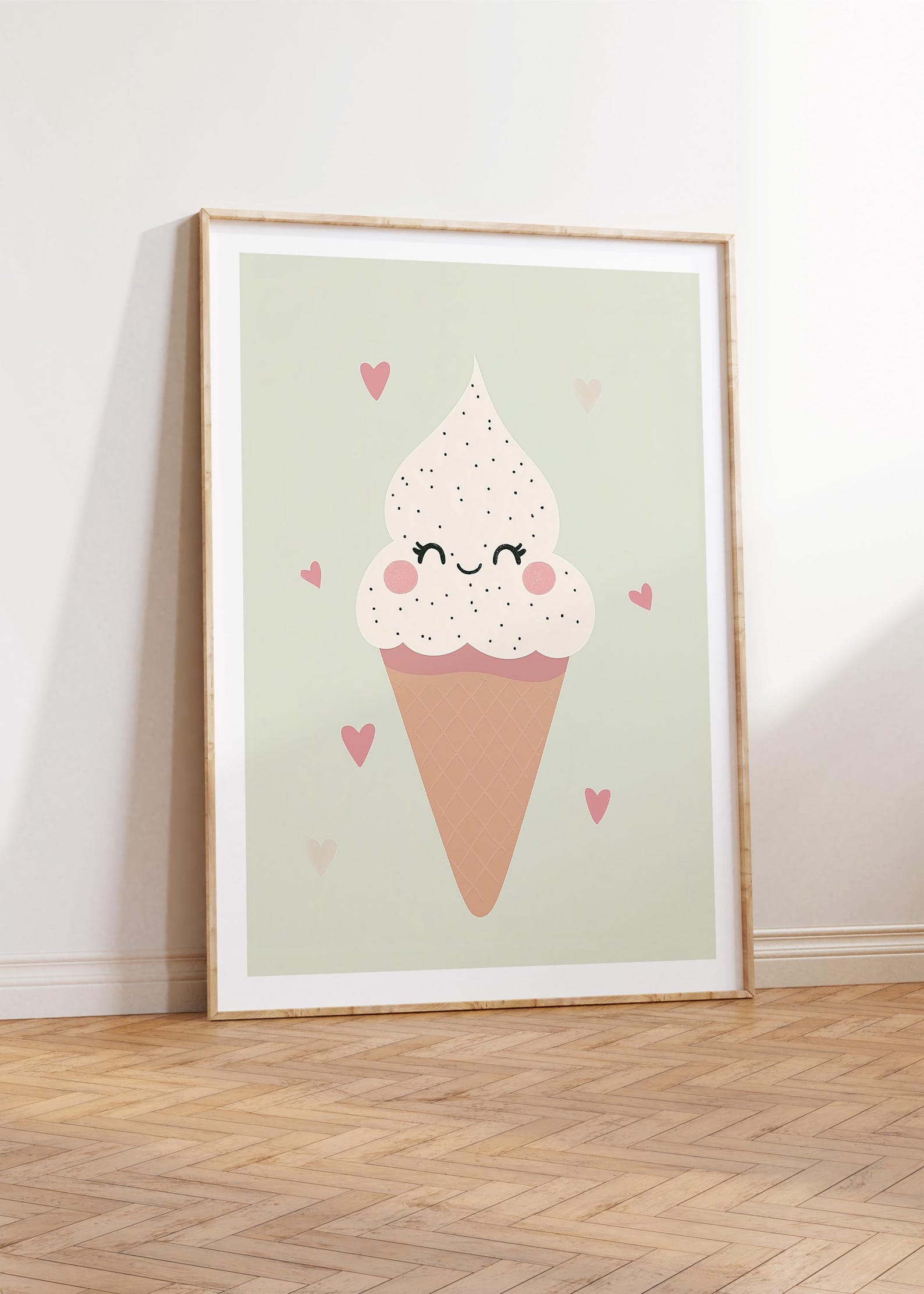 Cute Nursery Wall Art, Ice Cream Poster, Girly Wall Art for Kids Room ...