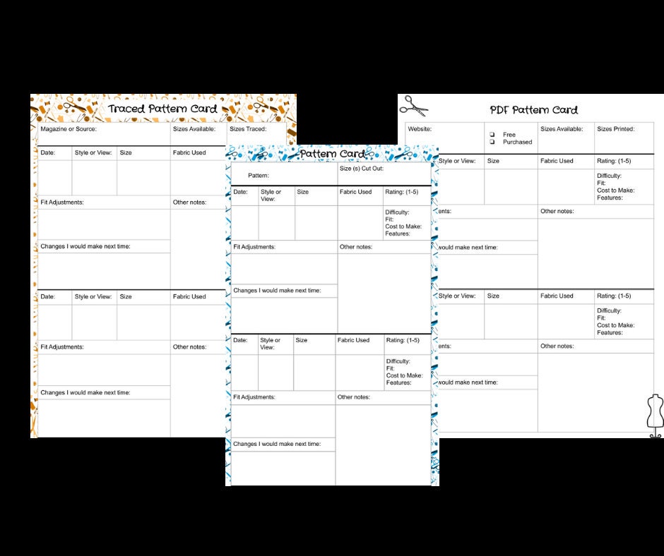 Sewing Pattern Card - Etsy