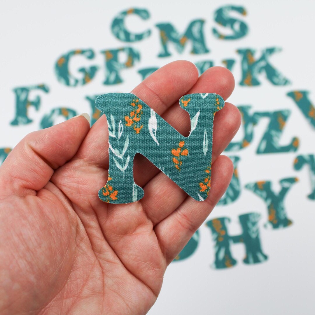 Customizable Iron-on Cotton Alphabet Letters: DIY Craft Patches - Etsy