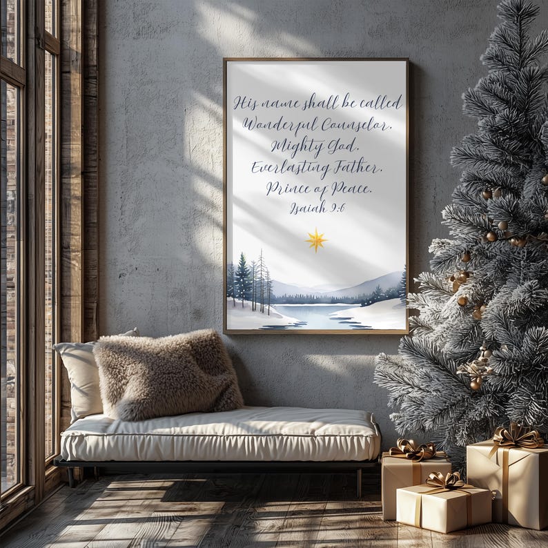 Christmas Bible Verse Watercolor Creative Printable/digital Download ...