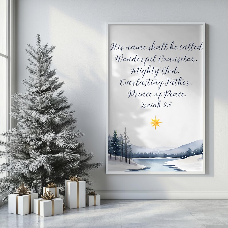 Christmas Bible Verse Watercolor Creative Printable/digital Download ...