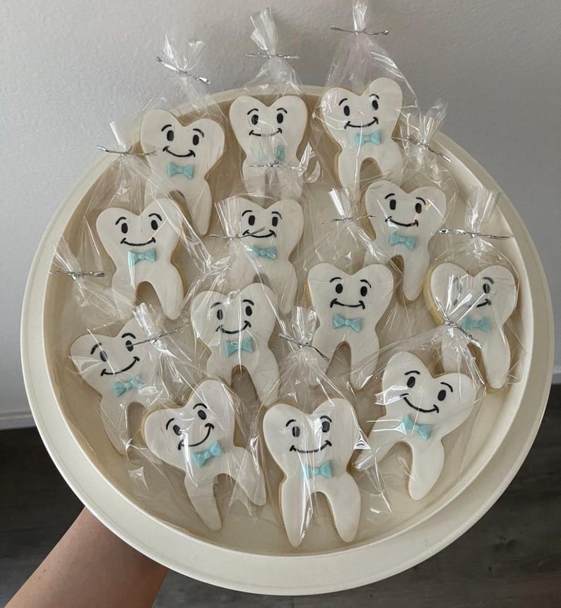 Made to Order Tooth Shaped Sugar Cookies - Etsy