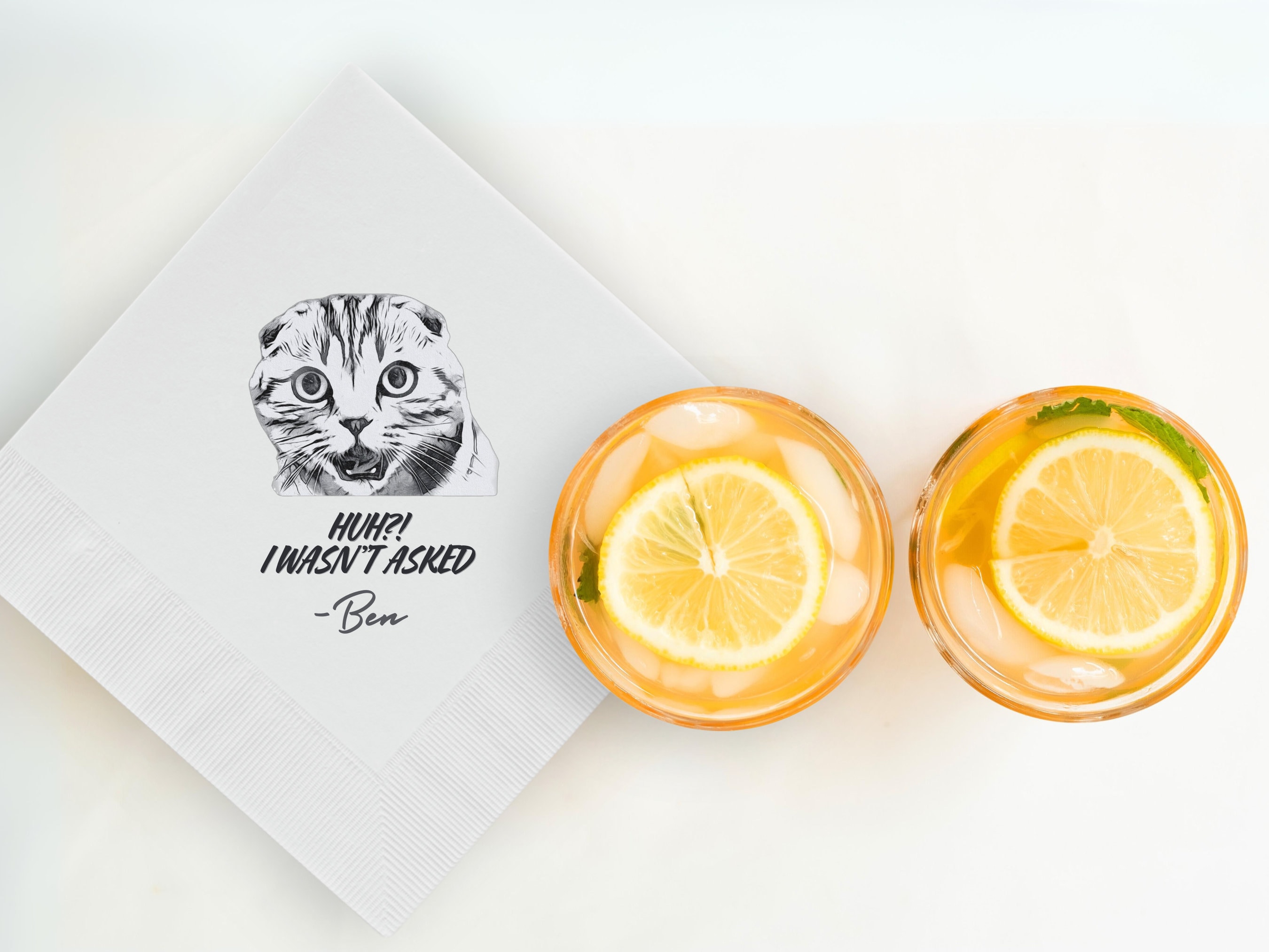 Custom Pet Cocktail Napkins Dog Wedding Napkins Personalized Dog ...