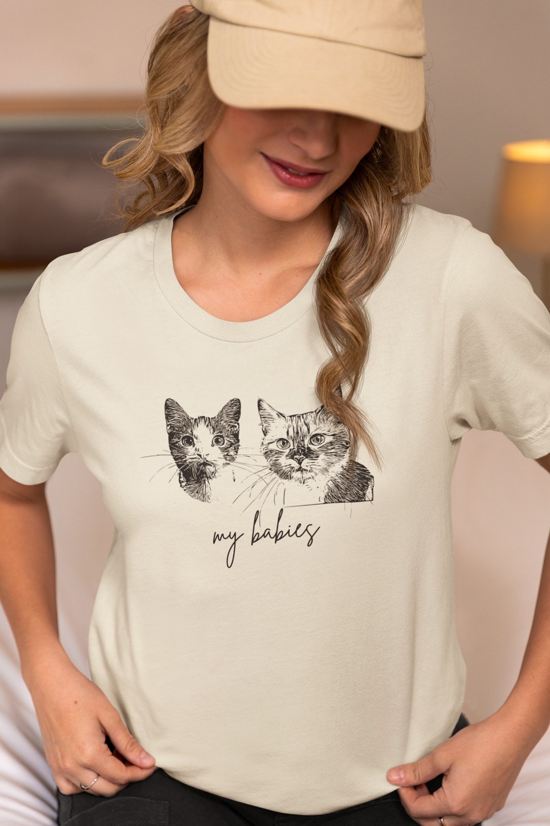 Personalized Pet Portrait Shirt Custom Dog Cat Graphic Tee Custom Pet T ...