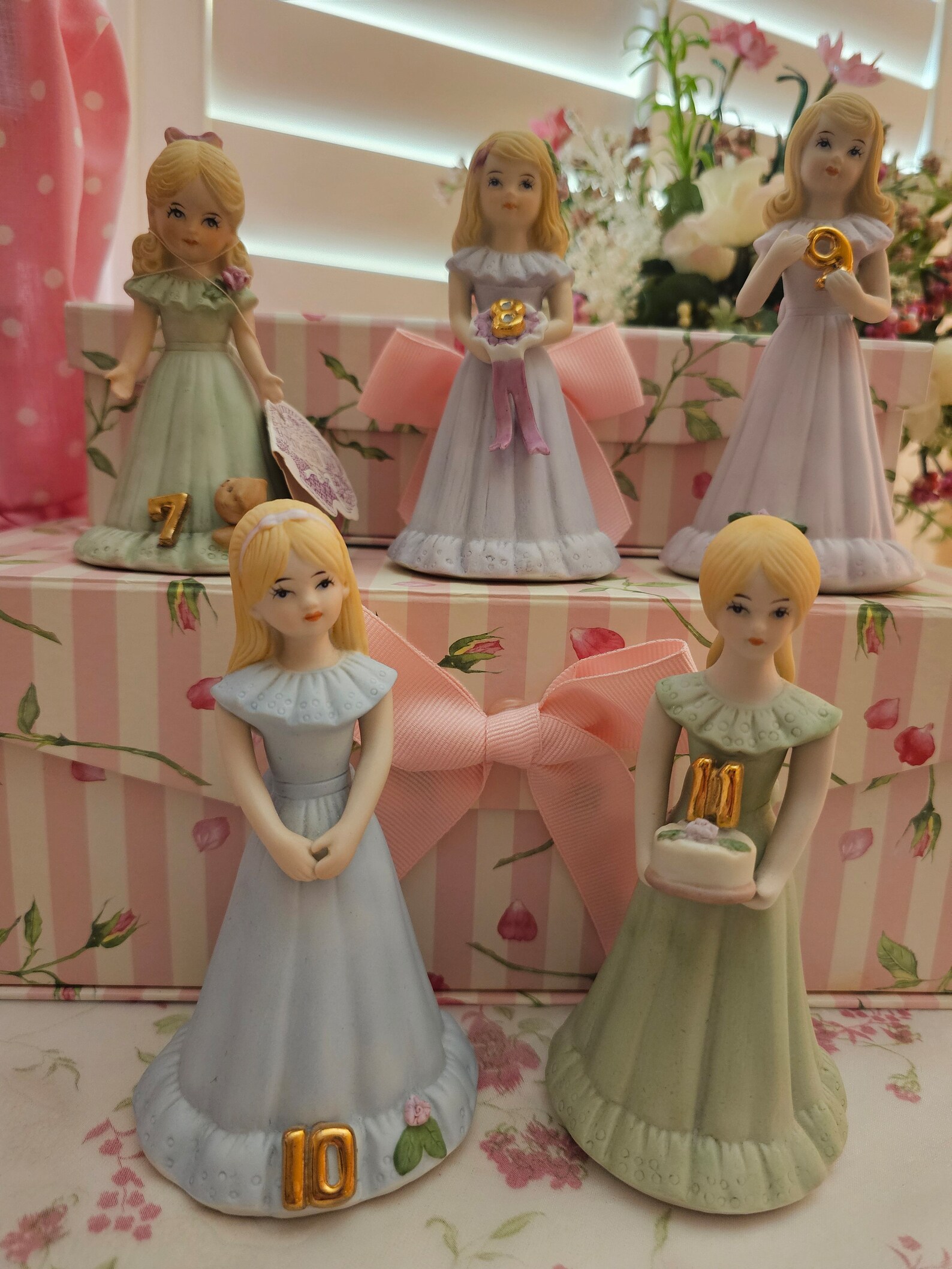 Enesco Growing up Girls - Vintage Ages 7-11 - Etsy